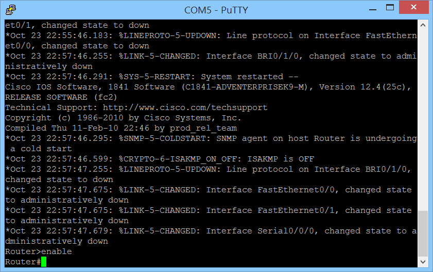 【CISCO】- Resetear Router CISCO 1841 - ElCegu